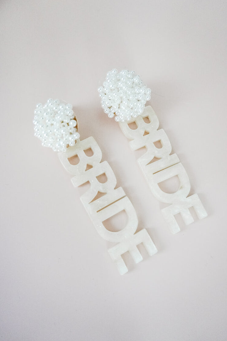Bride Acrylic Dangle Earrings – Confête